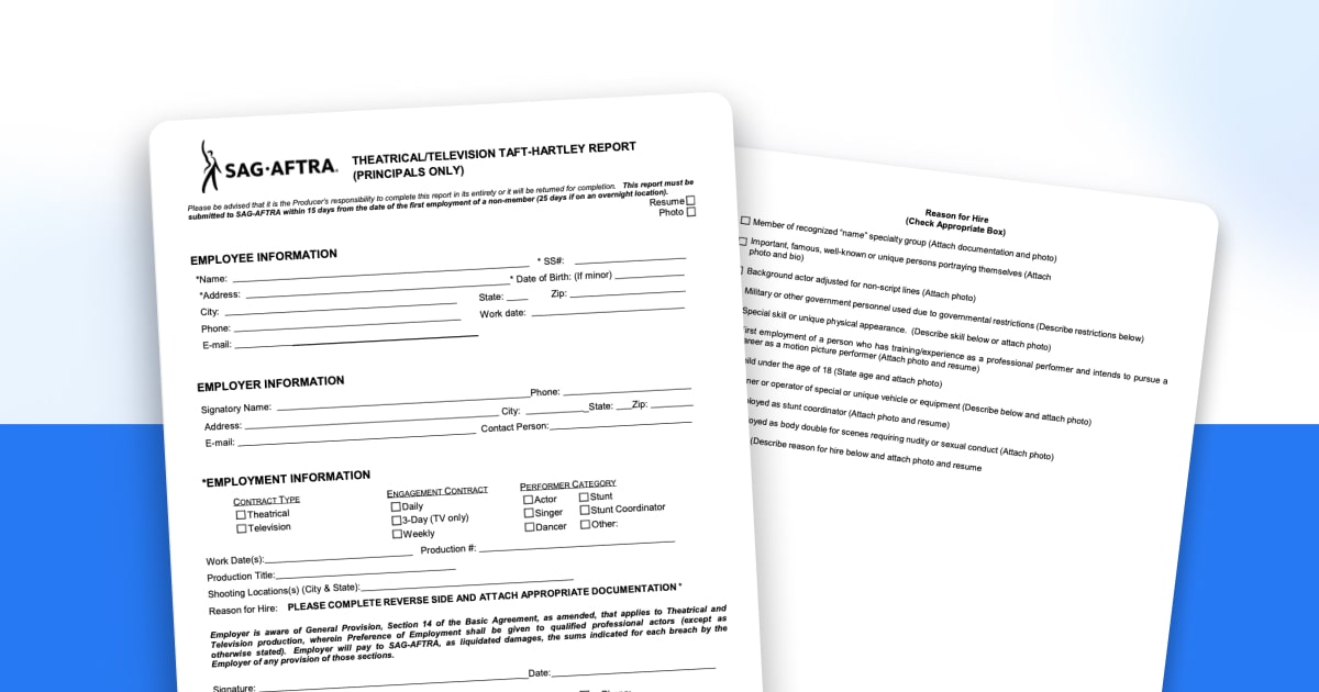The Complete Guide to the SAG-AFTRA Taft Hartley Form | Wrapbook